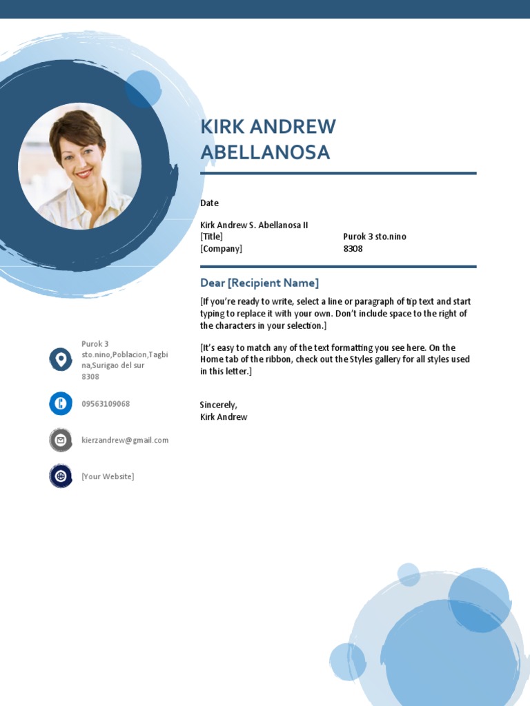 Kirk Andrew Abellanosa: Dear (Recipient Name) | PDF