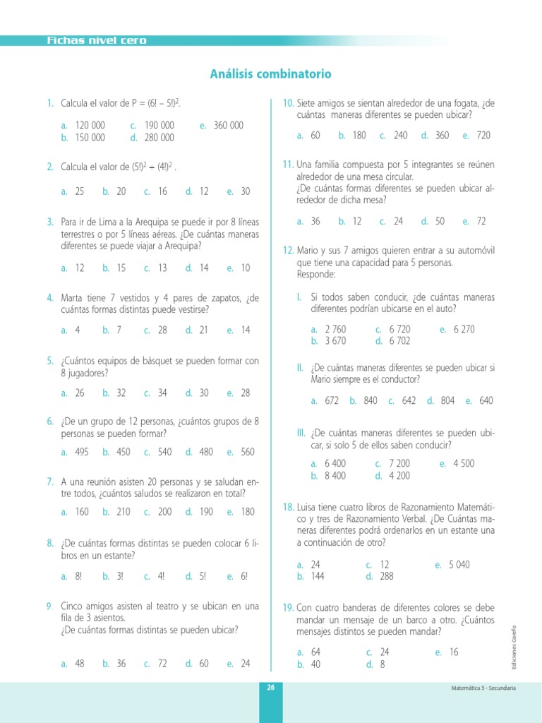 Analisis Combinatorio | PDF