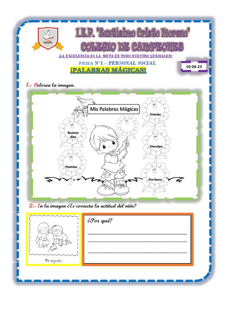Ficha de Palabras Mágicas Ii Unidad | PDF