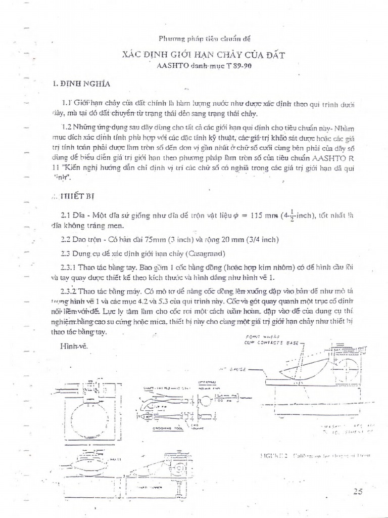 AASHTO T89-90 Xác Định Giới Hạn Chảy Của Đất | PDF