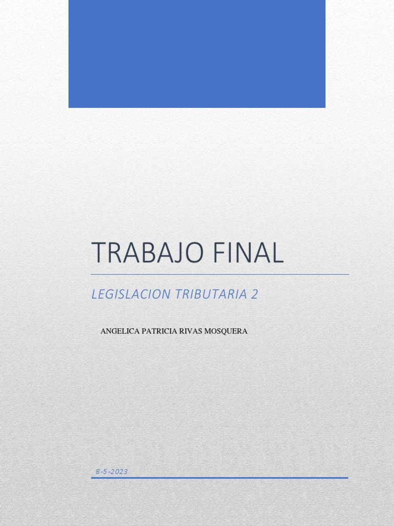 Angelica Rivas Trabajo Final | PDF | Impuesto al valor agregado | Impuestos