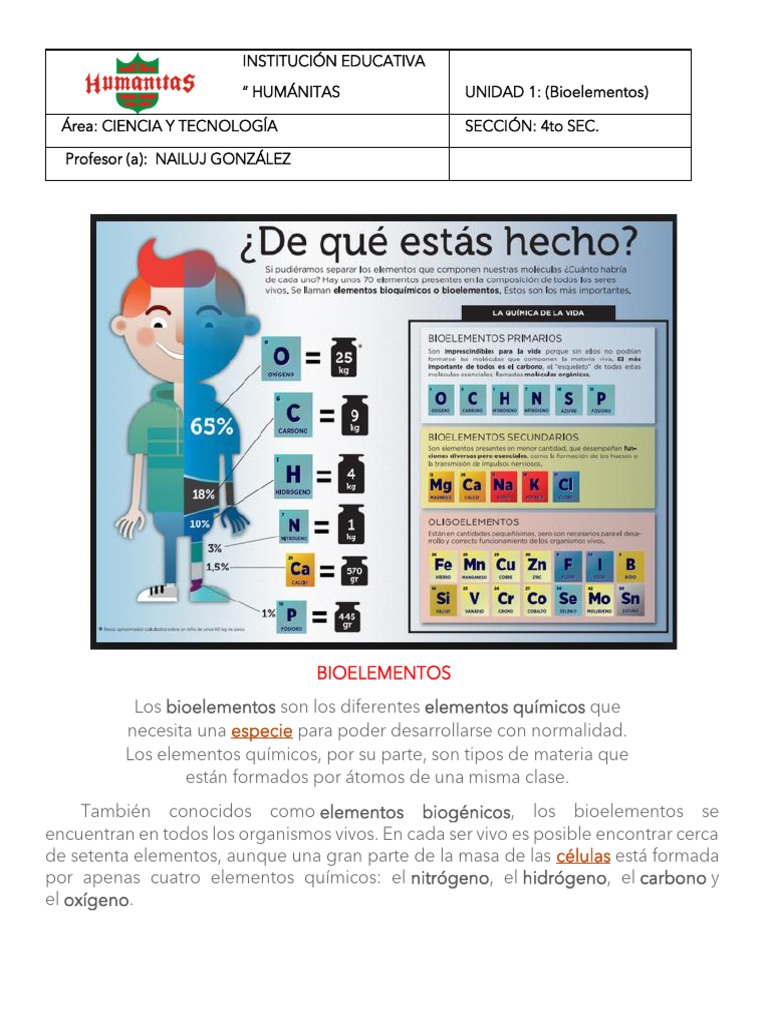 2 Bioelementos y Oligo | PDF