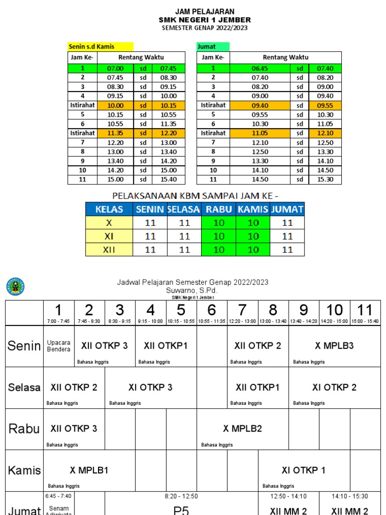 Jadwal PerGuru 13 Feb | PDF