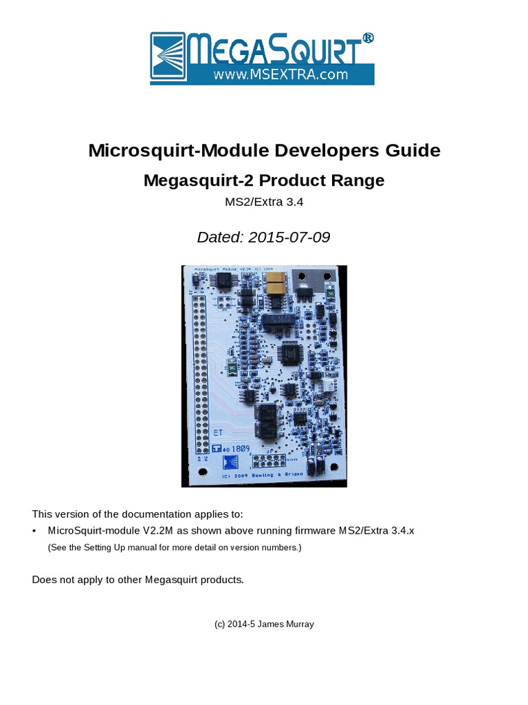 Microsquirt-Module Developers Guide-3.4 | PDF | Electronics | Computer ...