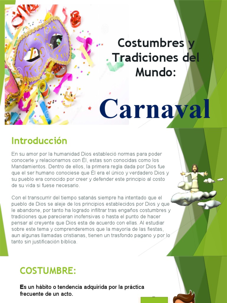Costumbres y Tradiciones El Mundo Parte I CARNAVAL | PDF | Carnaval
