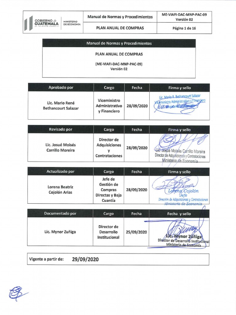 Plan Anual de Compras v.02 | PDF