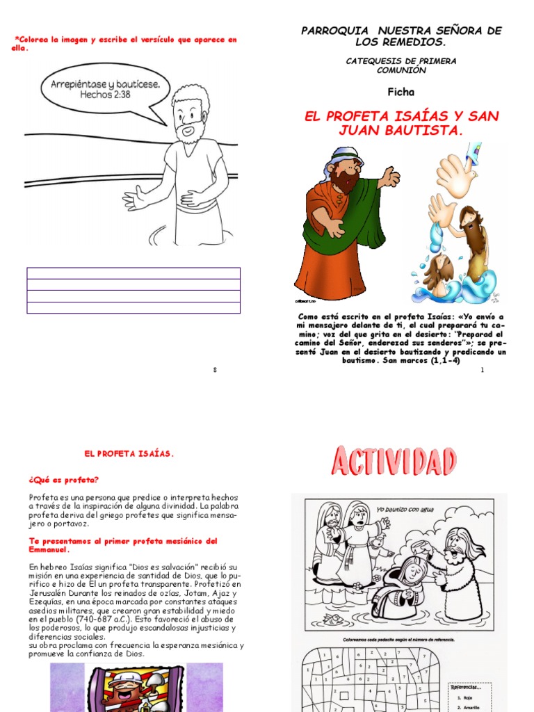 Isaías y Juan Bautista para Niños | PDF | Juan el Bautista | Isaias