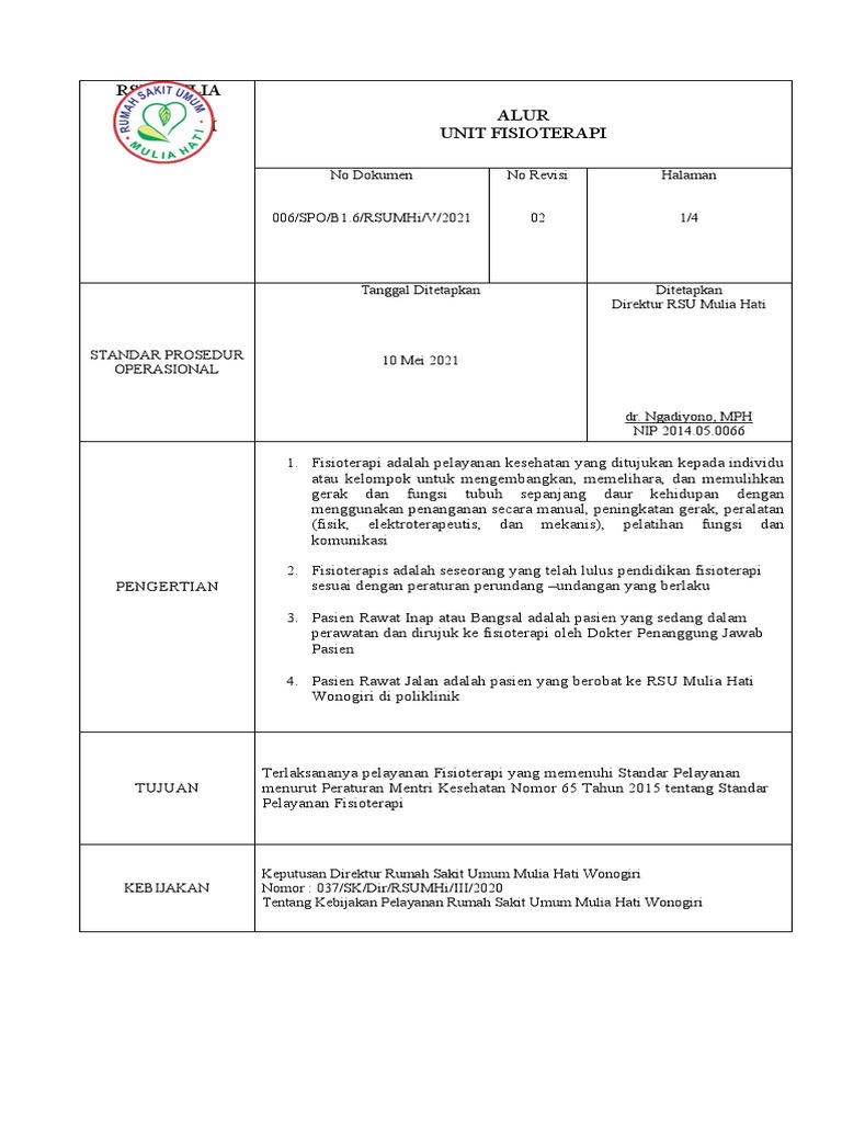Revisi Alur Fisioterapi 01 | PDF