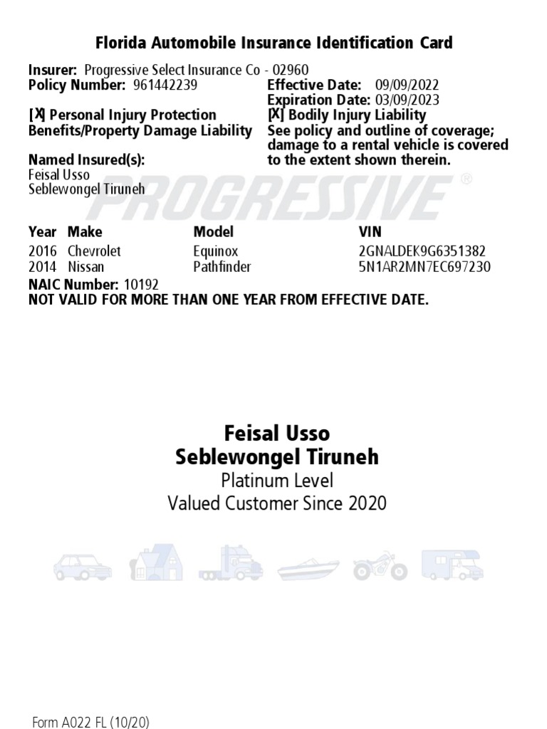 P GR Insurance Id Card Auto | PDF
