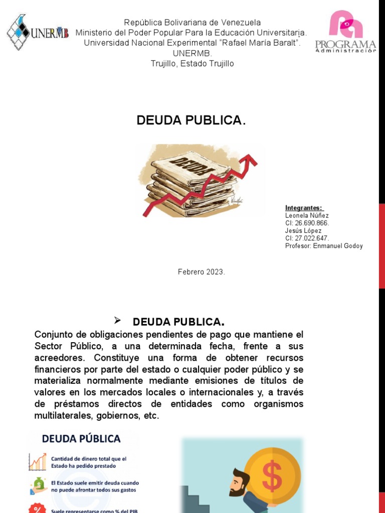 Deuda Publica | PDF | Deuda gubernamental | Dinero