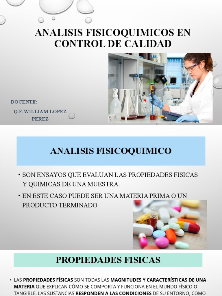 Analisis Fisicoquimicos en Control de Calidad | PDF