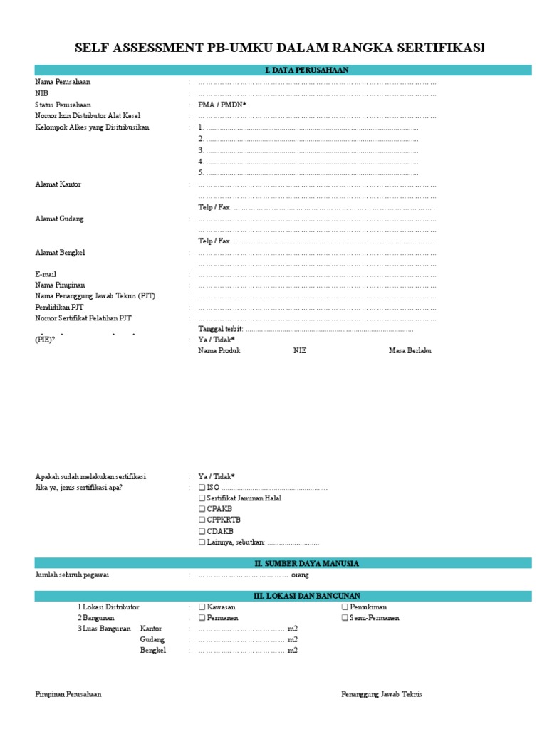 Checklist Self-Assessment CDAKB | PDF
