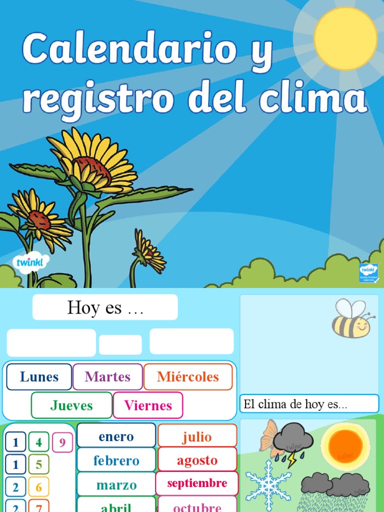 Sa L 364 Powerpoint Calendario Interactivo y Registro Del Clima - Ver ...