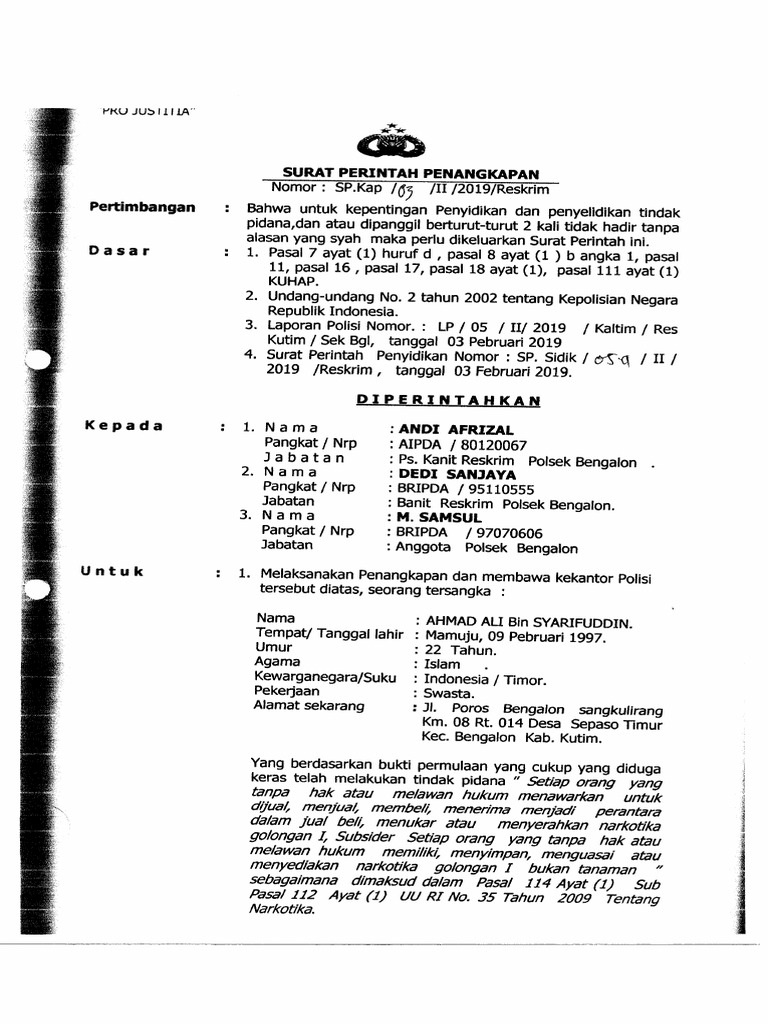 Ba Penangkapan Ahmad Ali | PDF