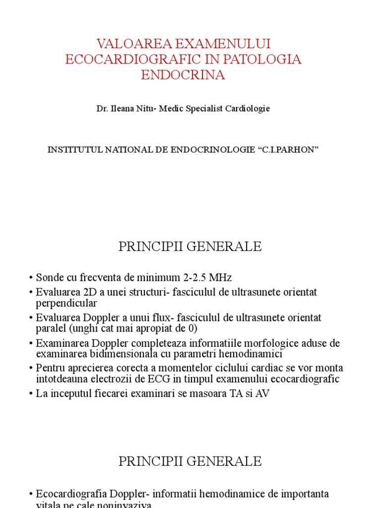 Ecografia Cardiaca in Patologia Endocrina | PDF