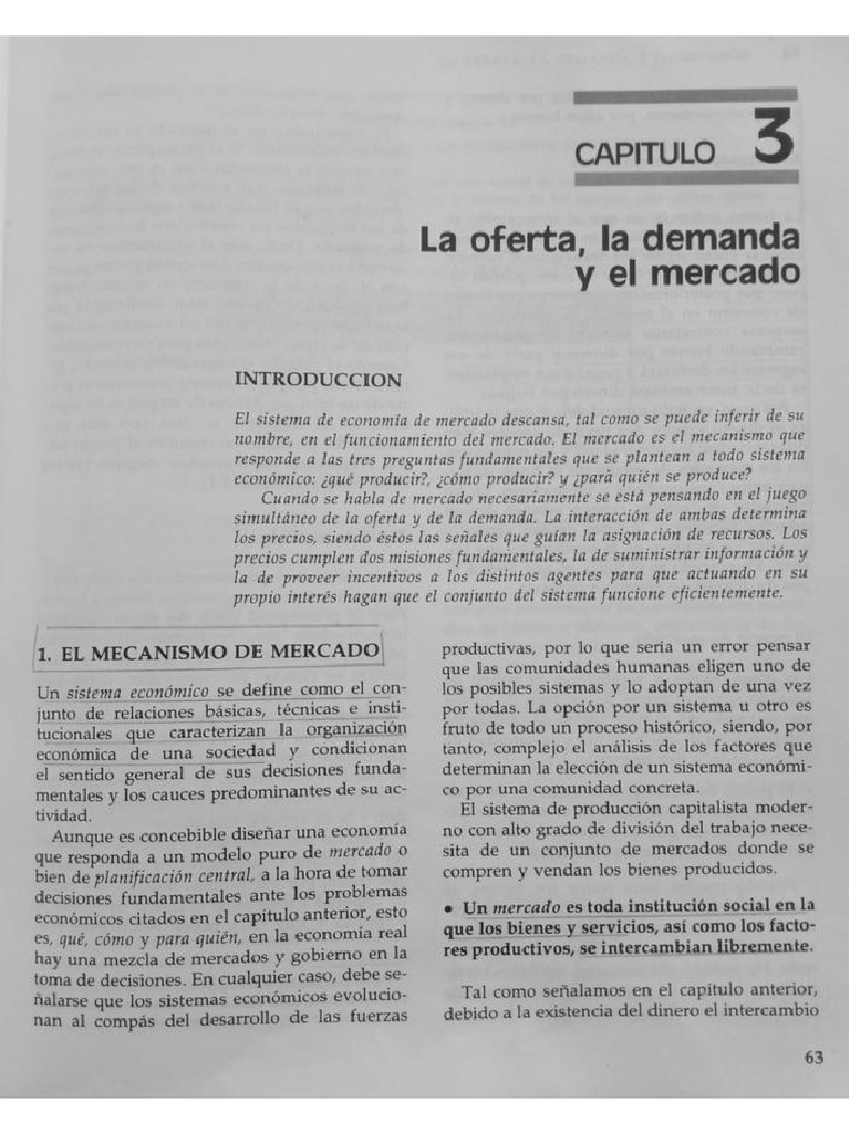 Economía - La Oferta, La Demanda y El Mercado | PDF