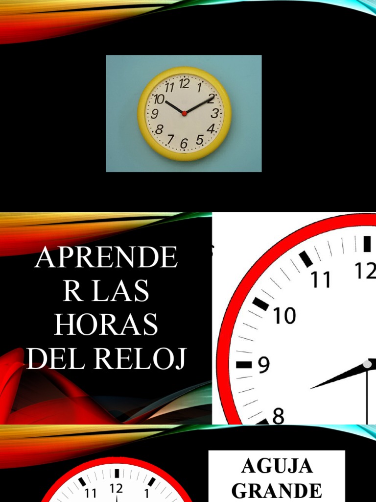 Aprender Las Horas Del Reloj | PDF
