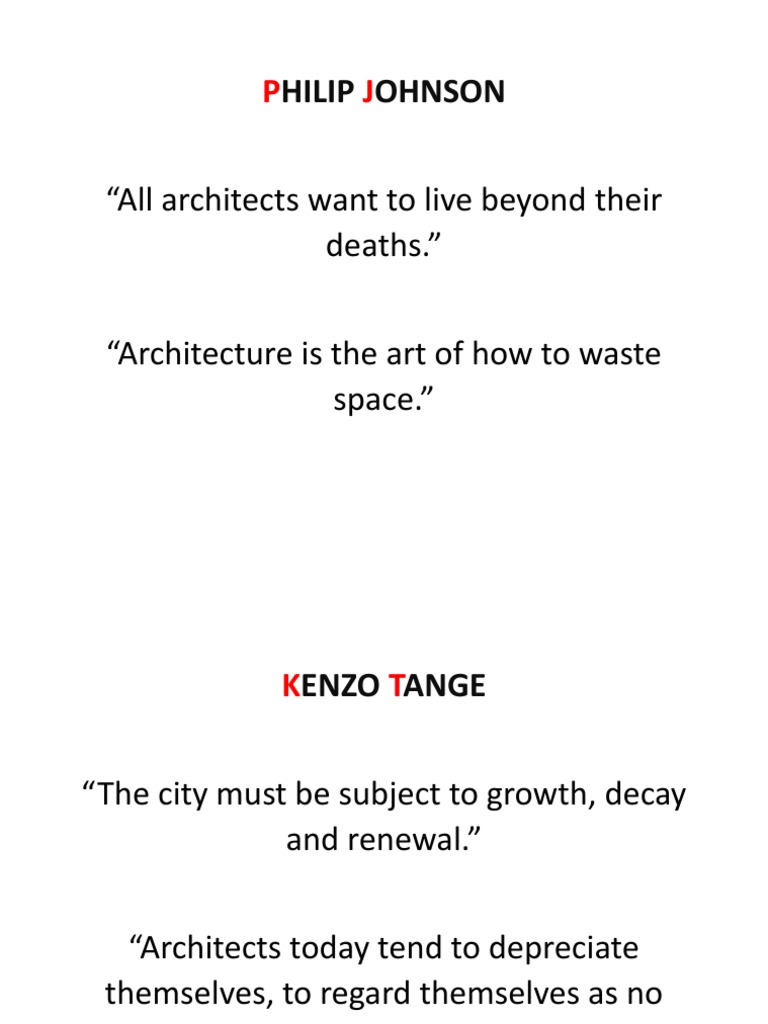 Architects Dictums | PDF | Design | Architectural Styles