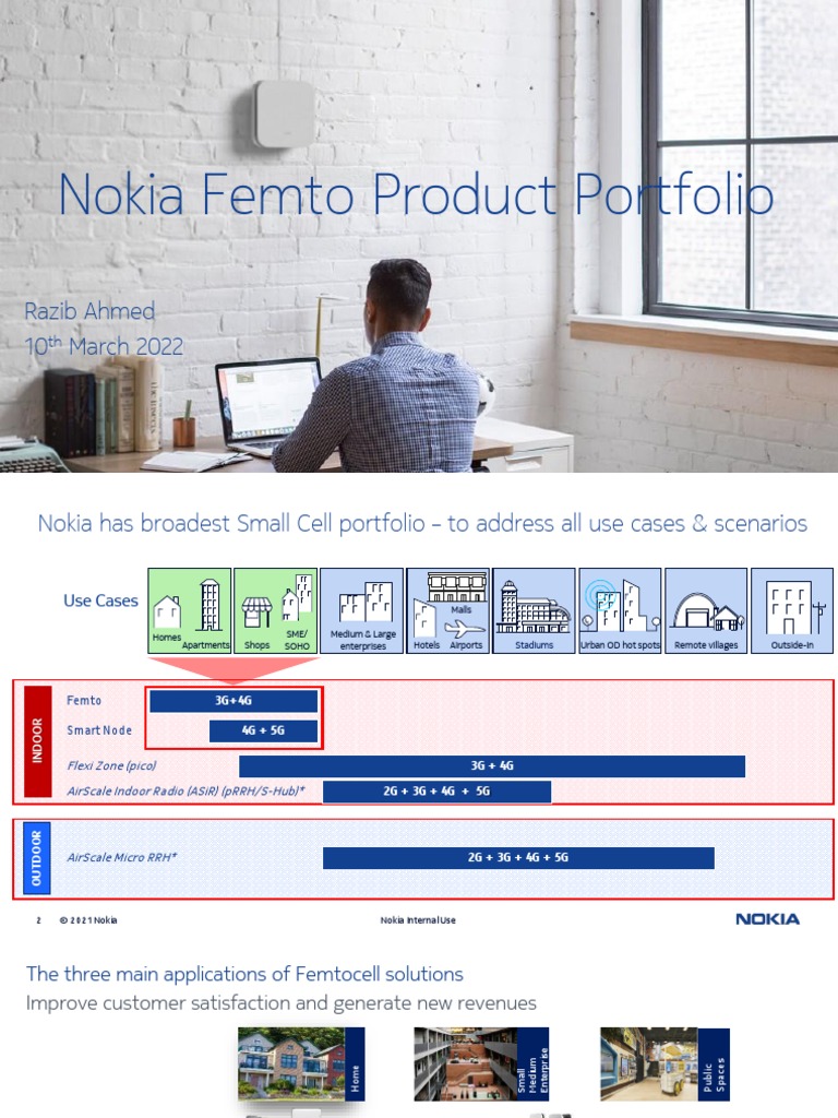 Nokia - Femto Product Portfolio | PDF | 4 G | Lte (Telecommunication)