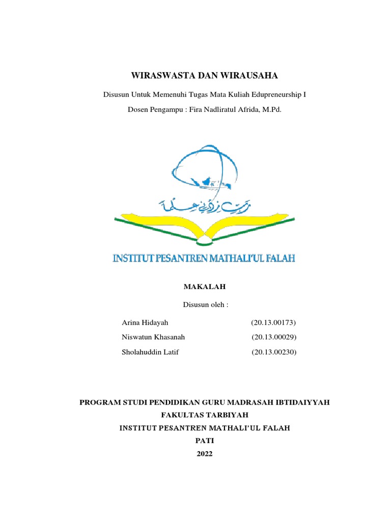 Makalah Wiraswasta Dan Wirausaha | PDF