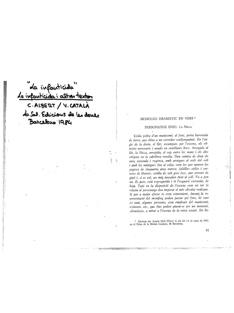 La Infanticida | PDF