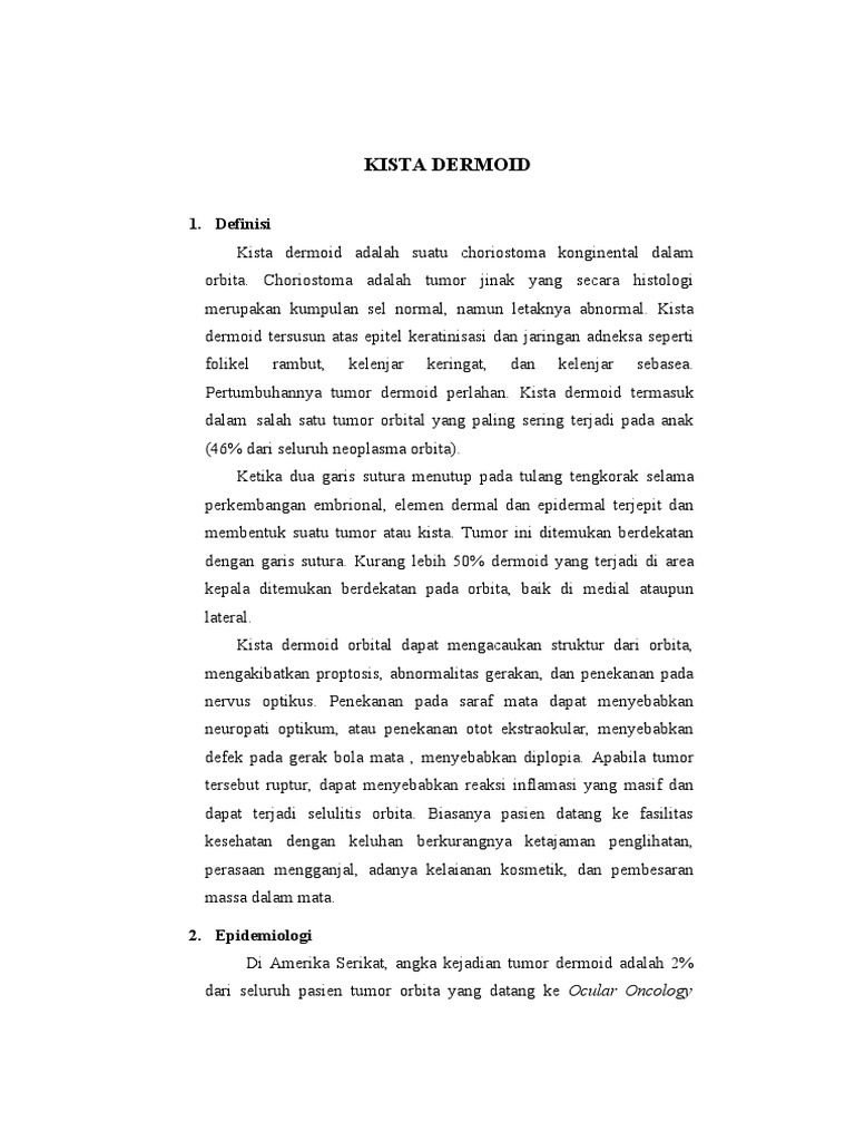 Kista Dermoid | PDF