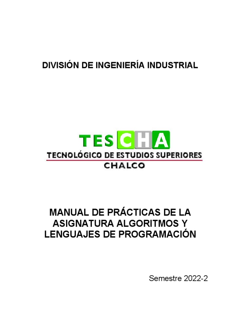 Manual de Practicas Algoritmos - Original - 1 - C++ (Unidades 4) | PDF | Lenguaje de ...