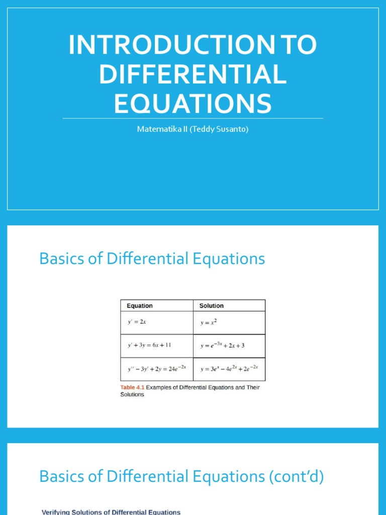 Introduction To Differential Equations | PDF