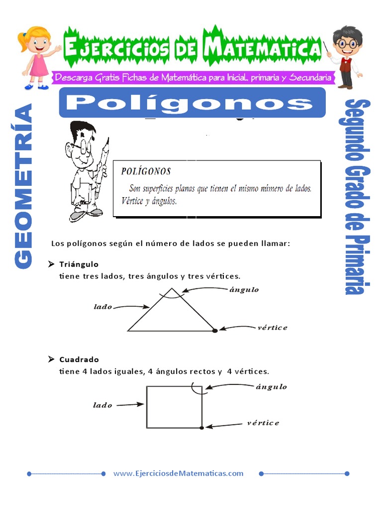 Poligonos para Segundo de Primaria | PDF | Ángulo | Rectángulo