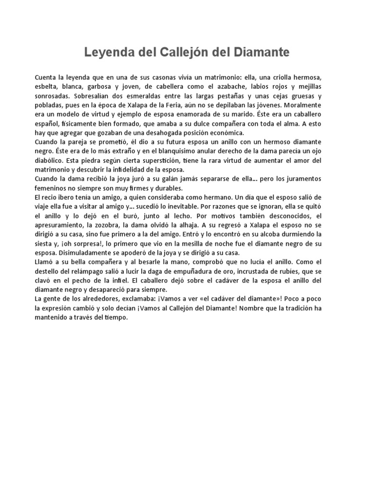 Leyenda del Callejón del Diamante | PDF Leyenda del Callejón del Diamante | PDF