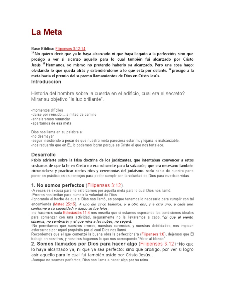 La Meta | PDF | Jesús | Cristo (título)