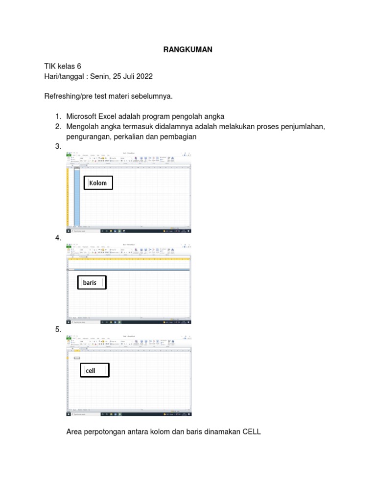 Rangkuman MS Excel Operasi Aritmatika | PDF