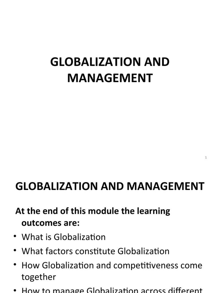 Globalization and Management | PDF | International Monetary Fund ...