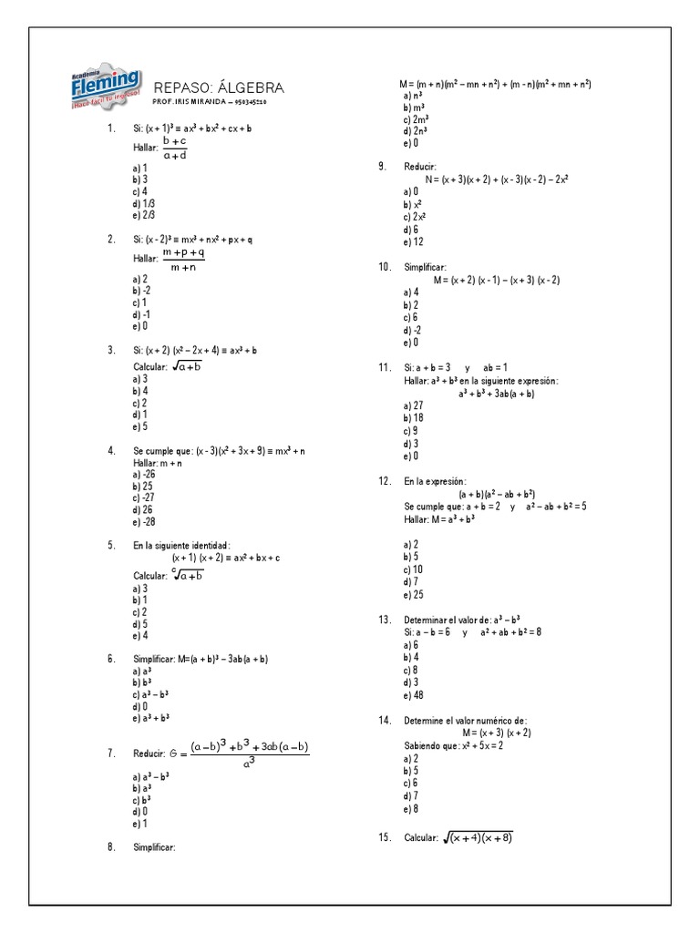 Repaso Final 310322 | PDF