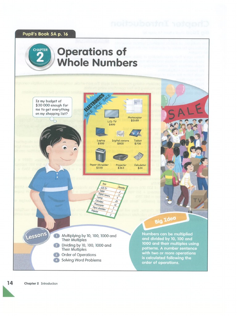 P5A - Chapter 2 Operation of Whole Numbers.1 | PDF