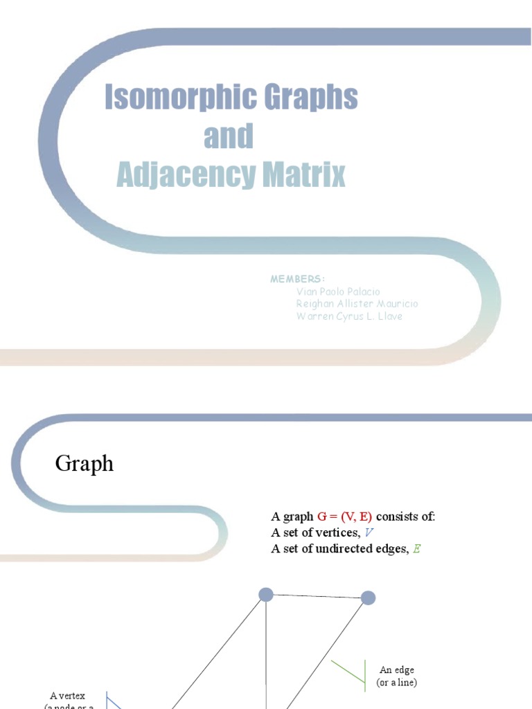 Module89109 - 14907 - 4702013 - Group9 - PPT - Isomorphic Graphs and Adjancency Matrix | PDF ...