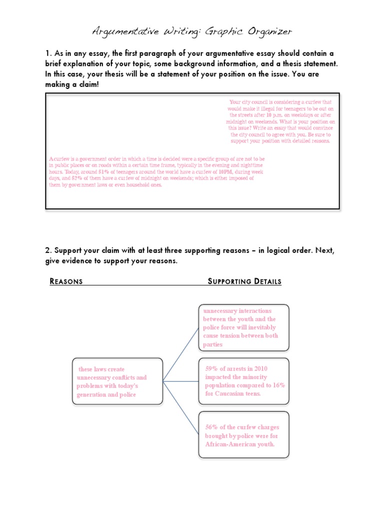 Argument Essay Organizer | PDF | Adolescence | Essays