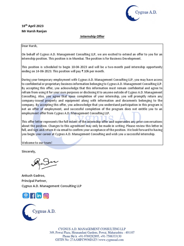 Harsh - Ranjan - CYGNUS | PDF