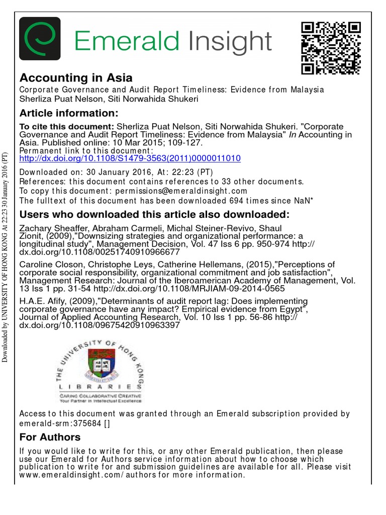 Puatnelson 2011 | Download Free PDF | Audit | Corporate Governance