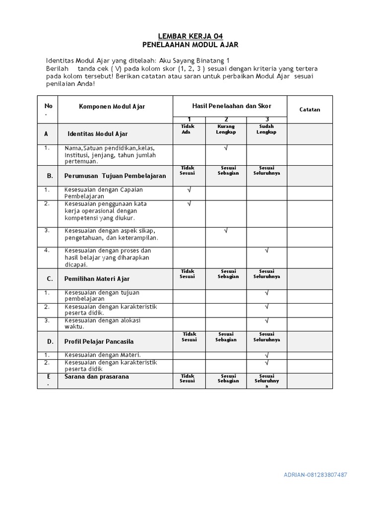 LK 04 Analisis Modul Ajar | PDF