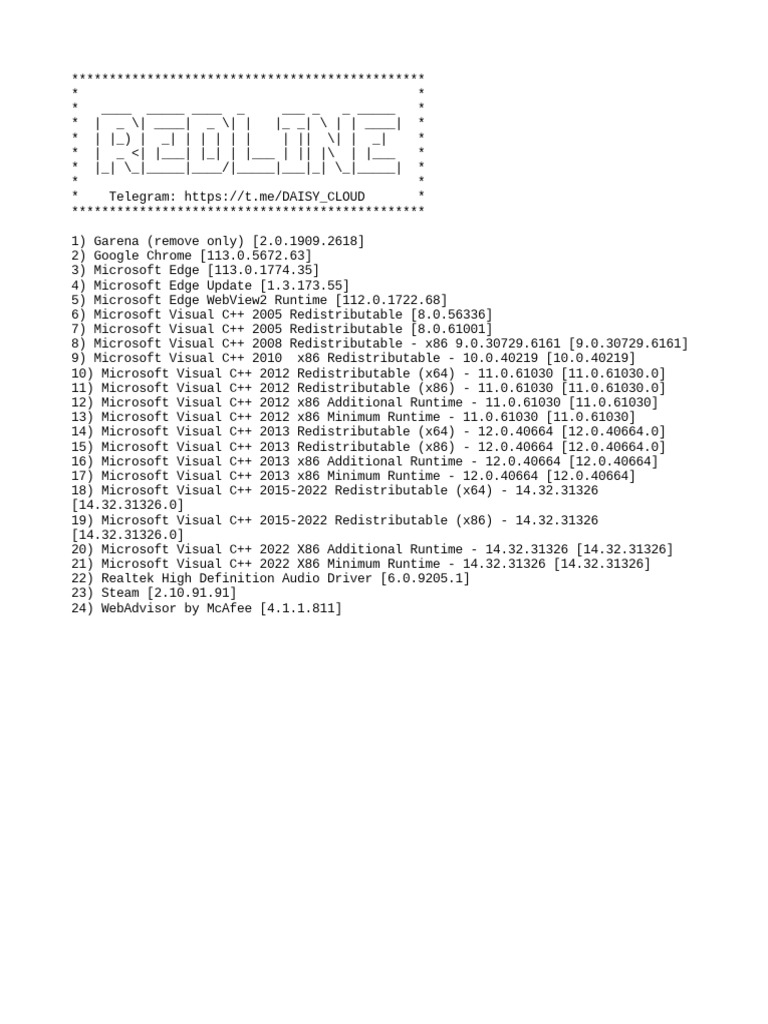 Software List and Updates Guide | PDF