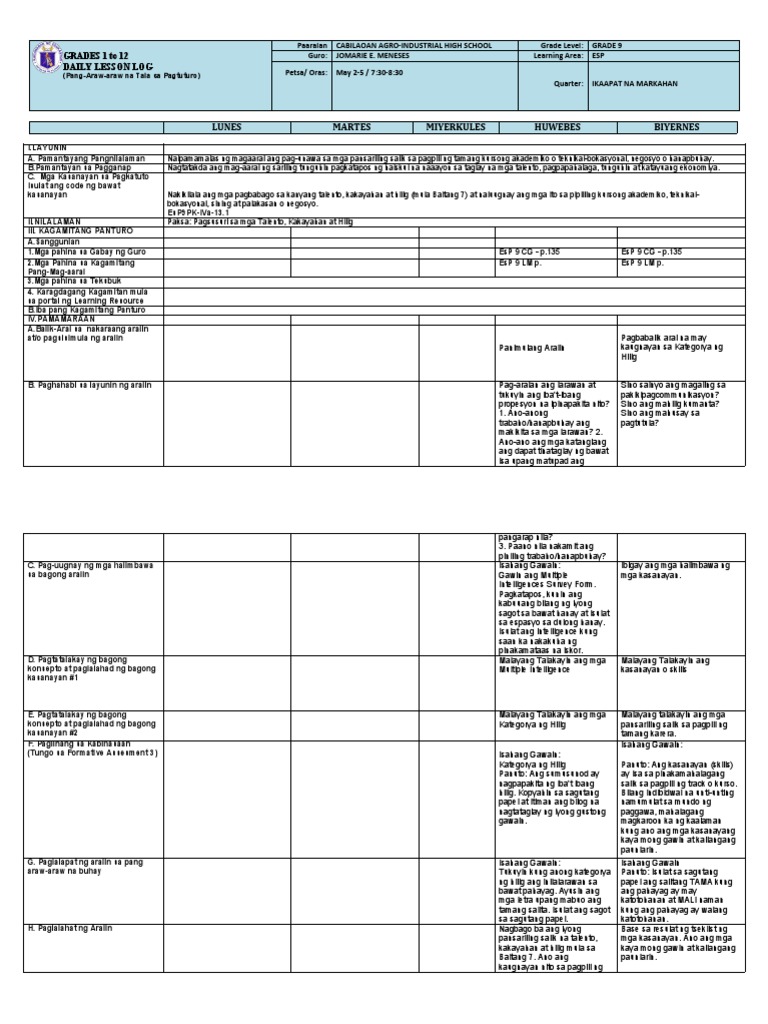 Esp 9 Q4 DLL | PDF