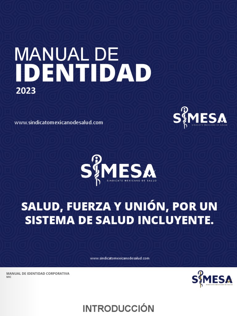Manual de Identidad del Sindicato Mexicano de Salud | PDF | Promoción y ...