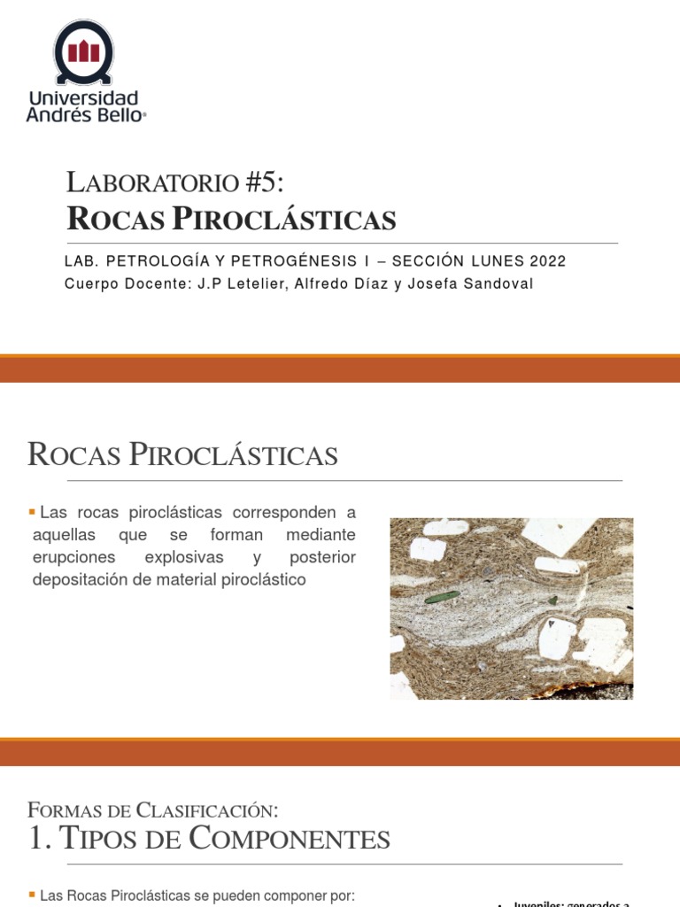 Clasificación de Rocas Piroclásticas | PDF | Roca (geología) | Tipos de ...