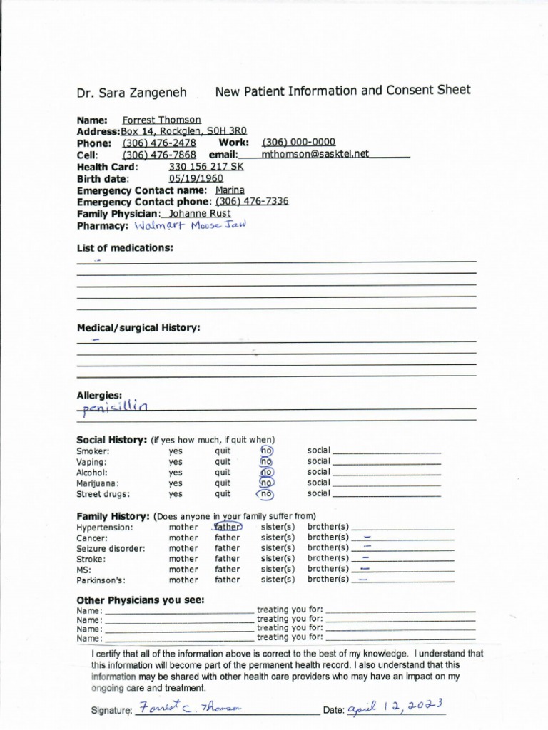 Scan Consent Form Pdf