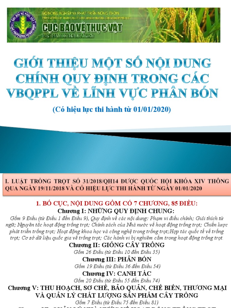 2. Giới Thiệu Một Số Nội Dung Chính Vbqppl Về Phân Bón | PDF