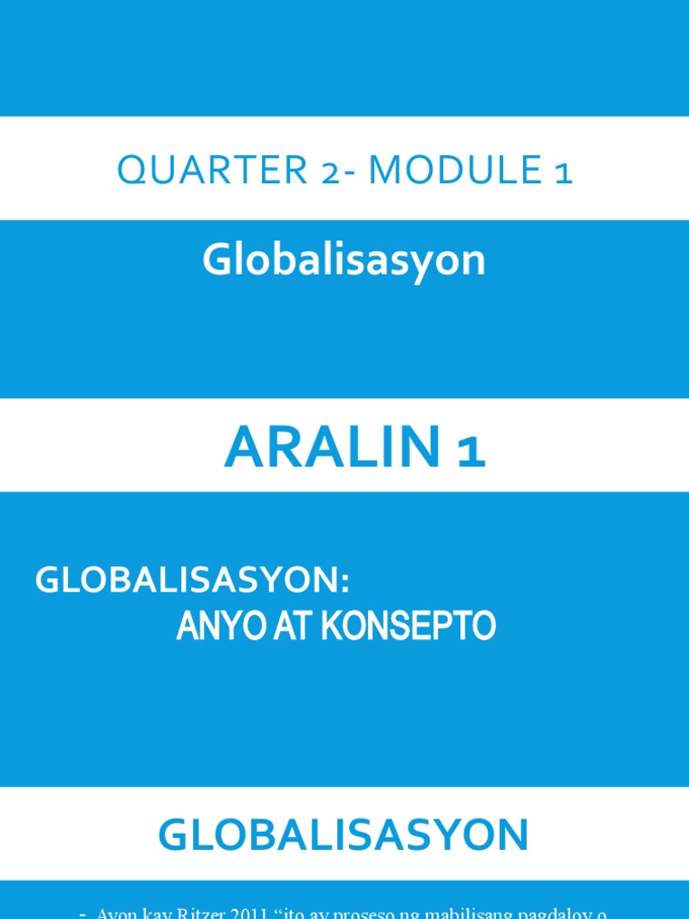Ap10 Q2 W1 Globalisasyon | PDF