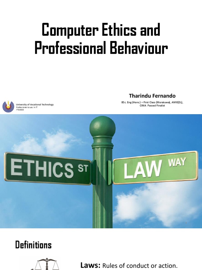 Computer Ethics and IT Laws Guide | PDF | Software | Morality
