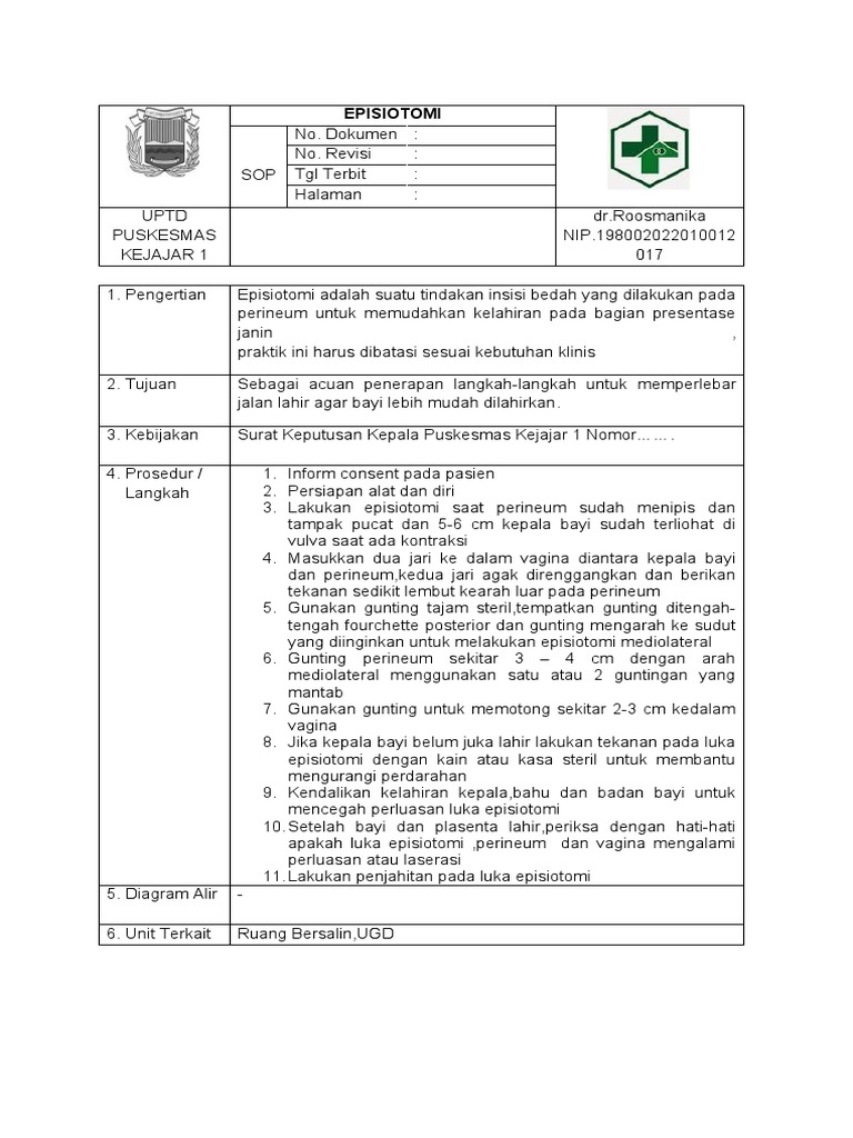 SOP EPISIOTOMI Ok | PDF
