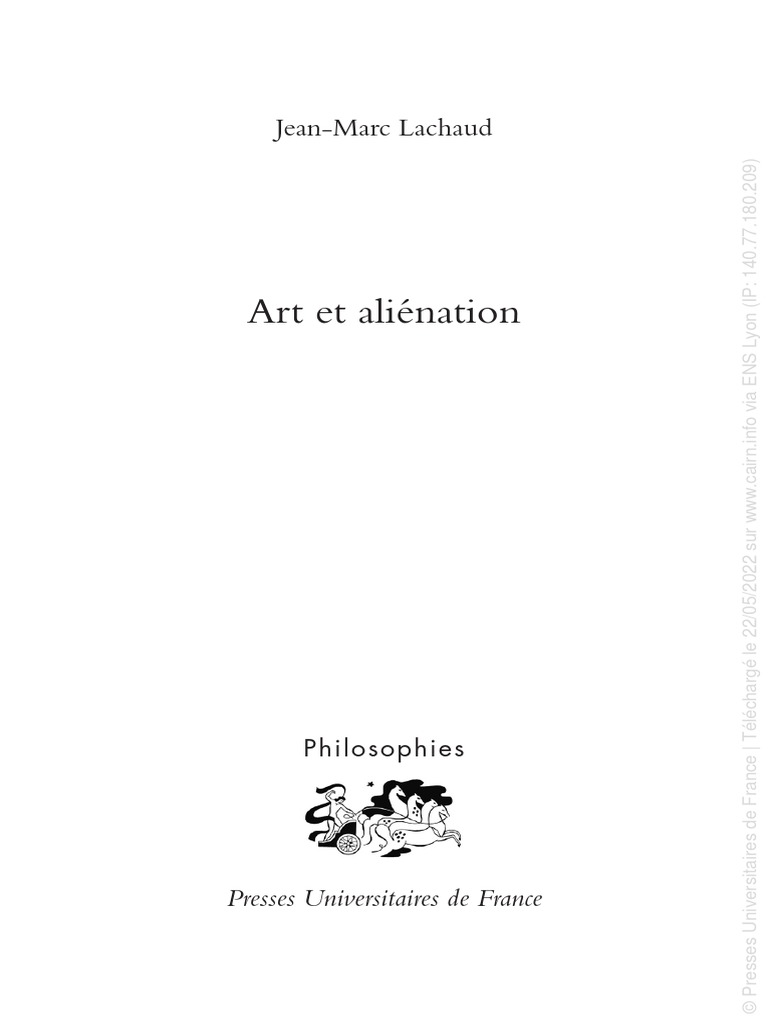 Art Et Aliénation | PDF